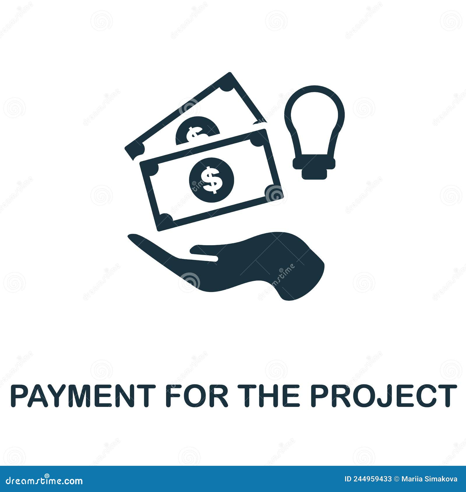 Payment for the Project Icon. Monochrome Simple Payment for the Project ...