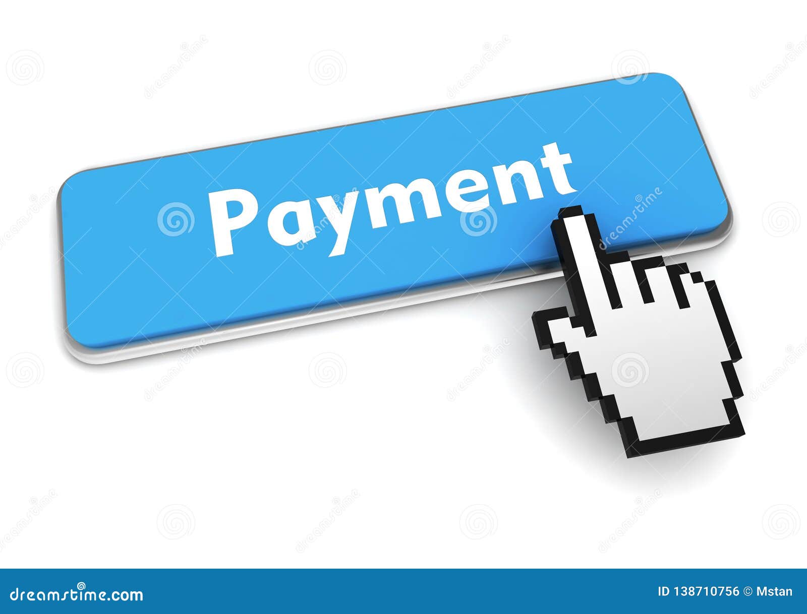Payment Push Button Concept 3d Illustration Stock Illustration ...