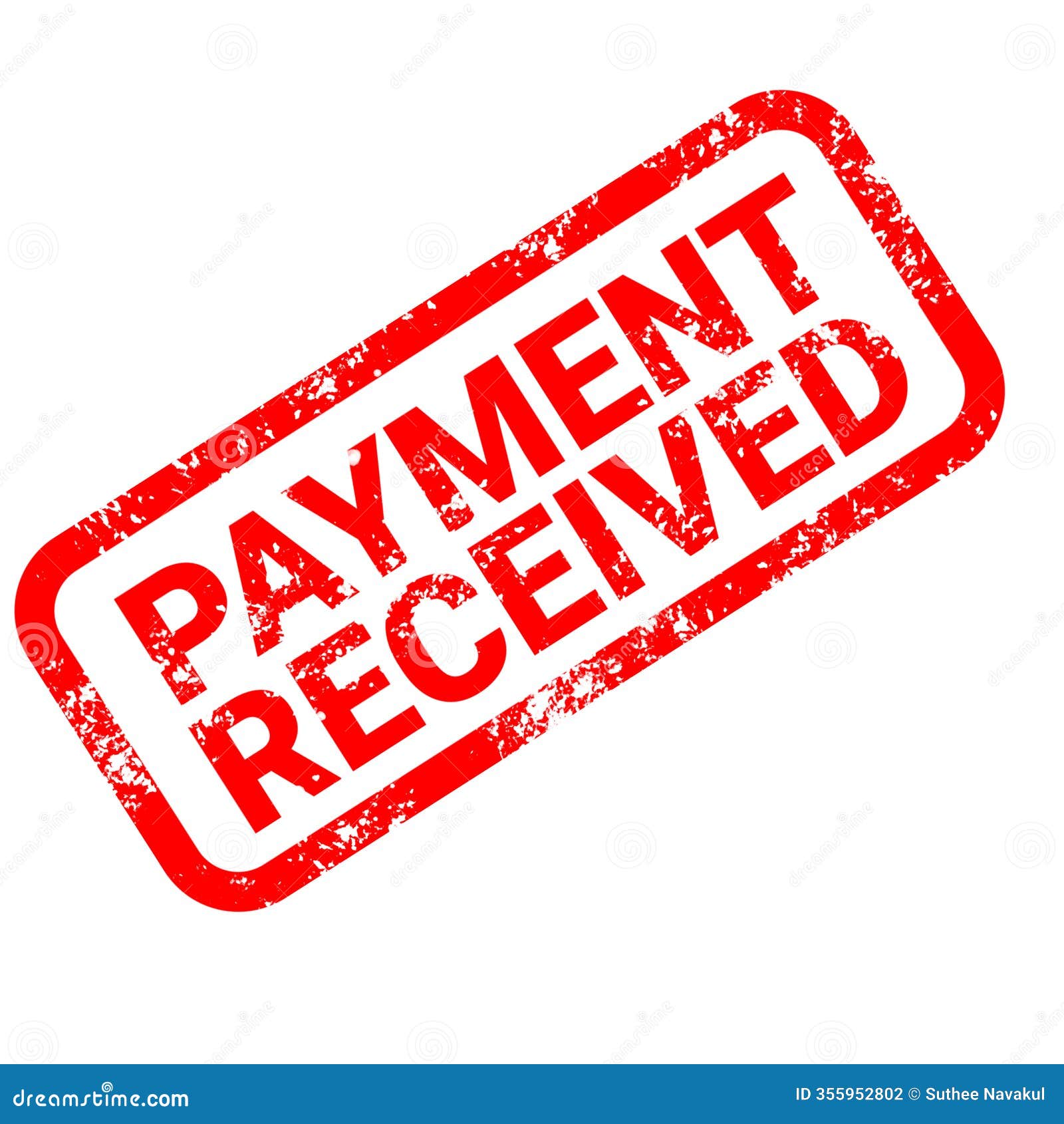 Payment Received Red Rubber Stamp on White Background. Payment Received ...