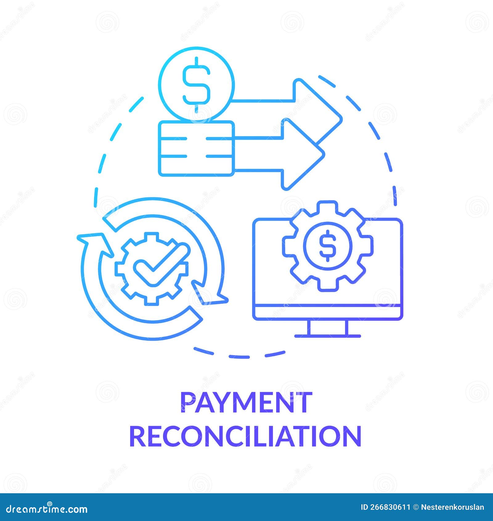 Payment Reconciliation Concept Icon Stock Illustration | CartoonDealer ...