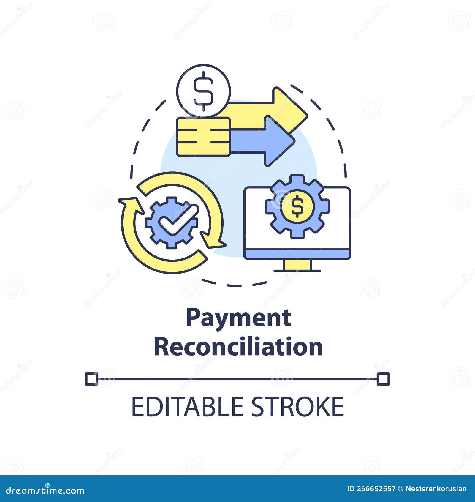 Payment Reconciliation Concept Icon Stock Illustration | CartoonDealer ...