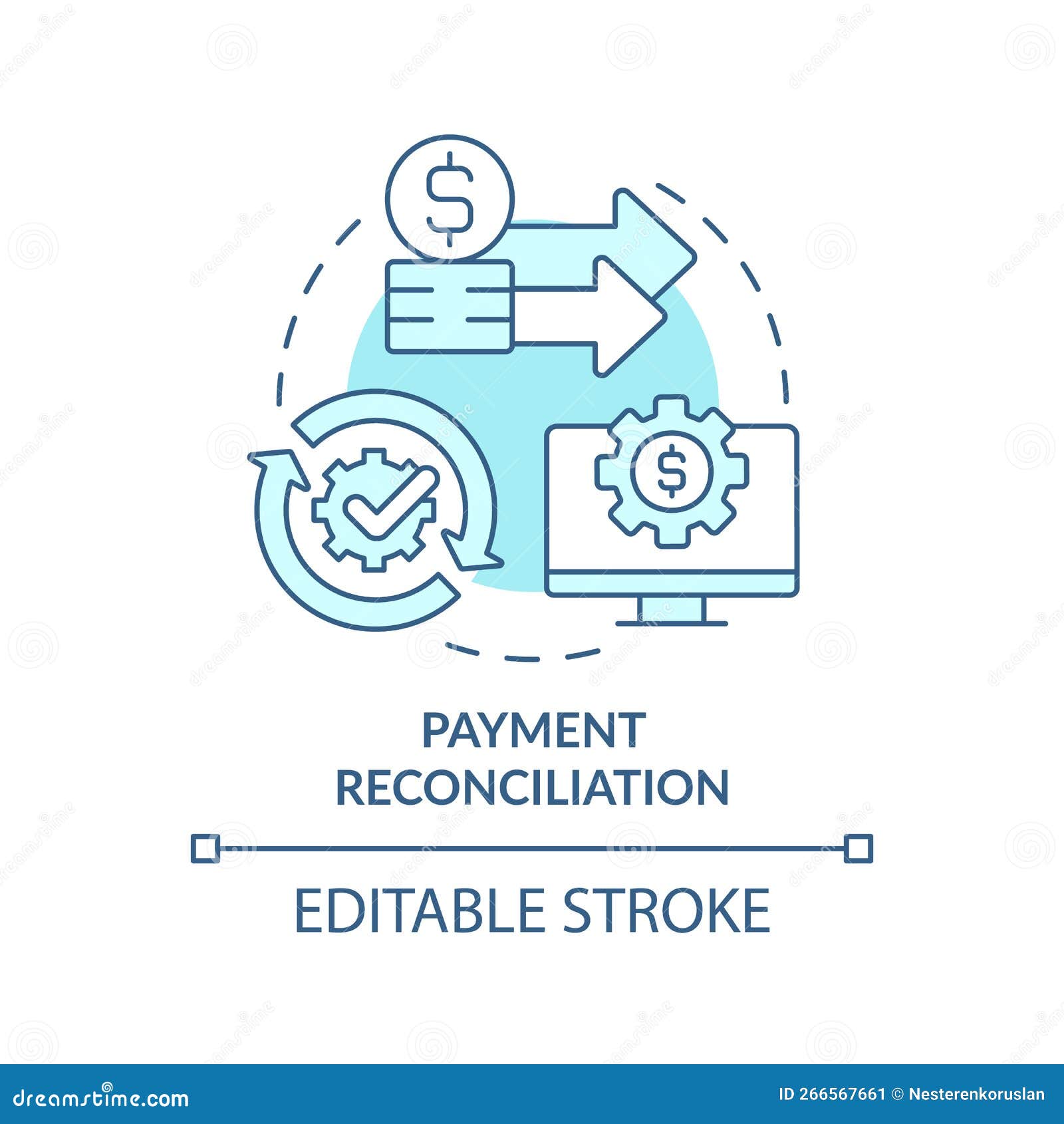 Payment Reconciliation Concept Icon Stock Illustration | CartoonDealer ...