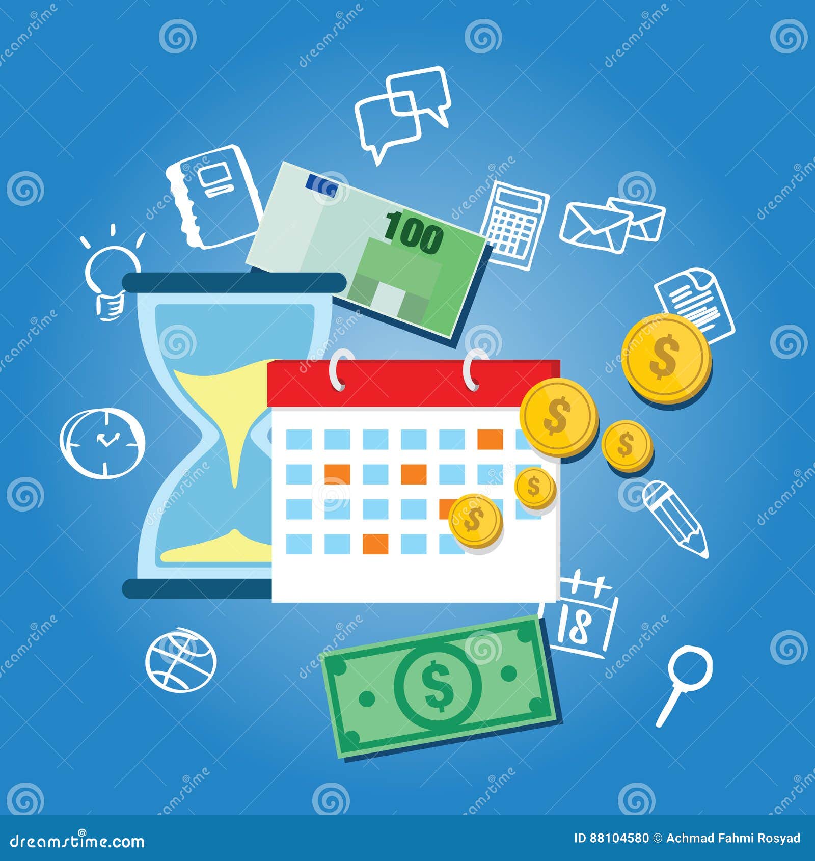 Payment Schedule Time Notification Reminder Or Money Budget Transaction ...