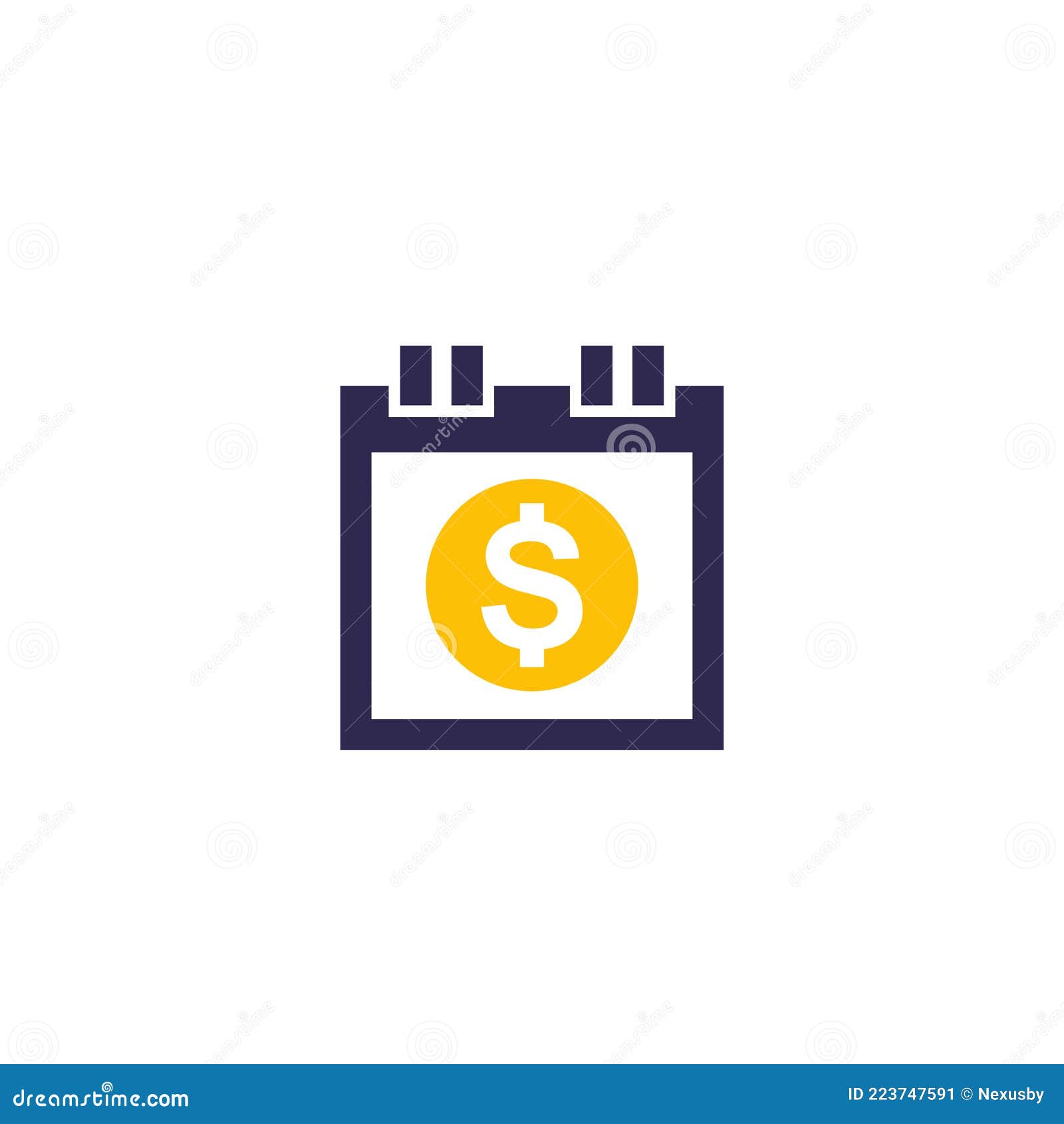 Payment Schedule Icon on White Stock Vector - Illustration of date ...