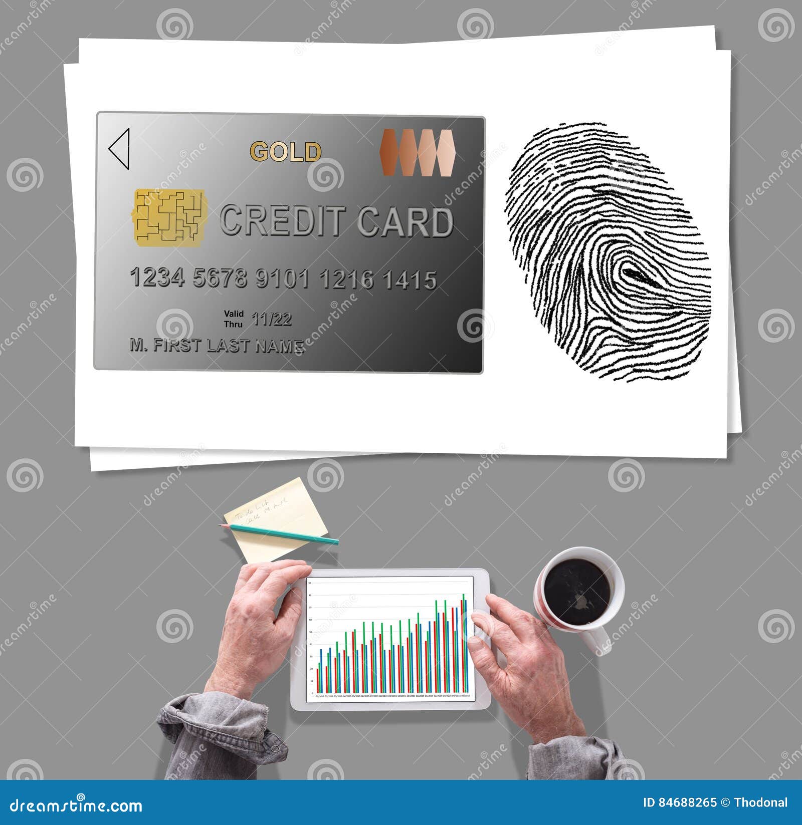 Payment Security Concept Placed on a Desk Stock Image - Image of ...