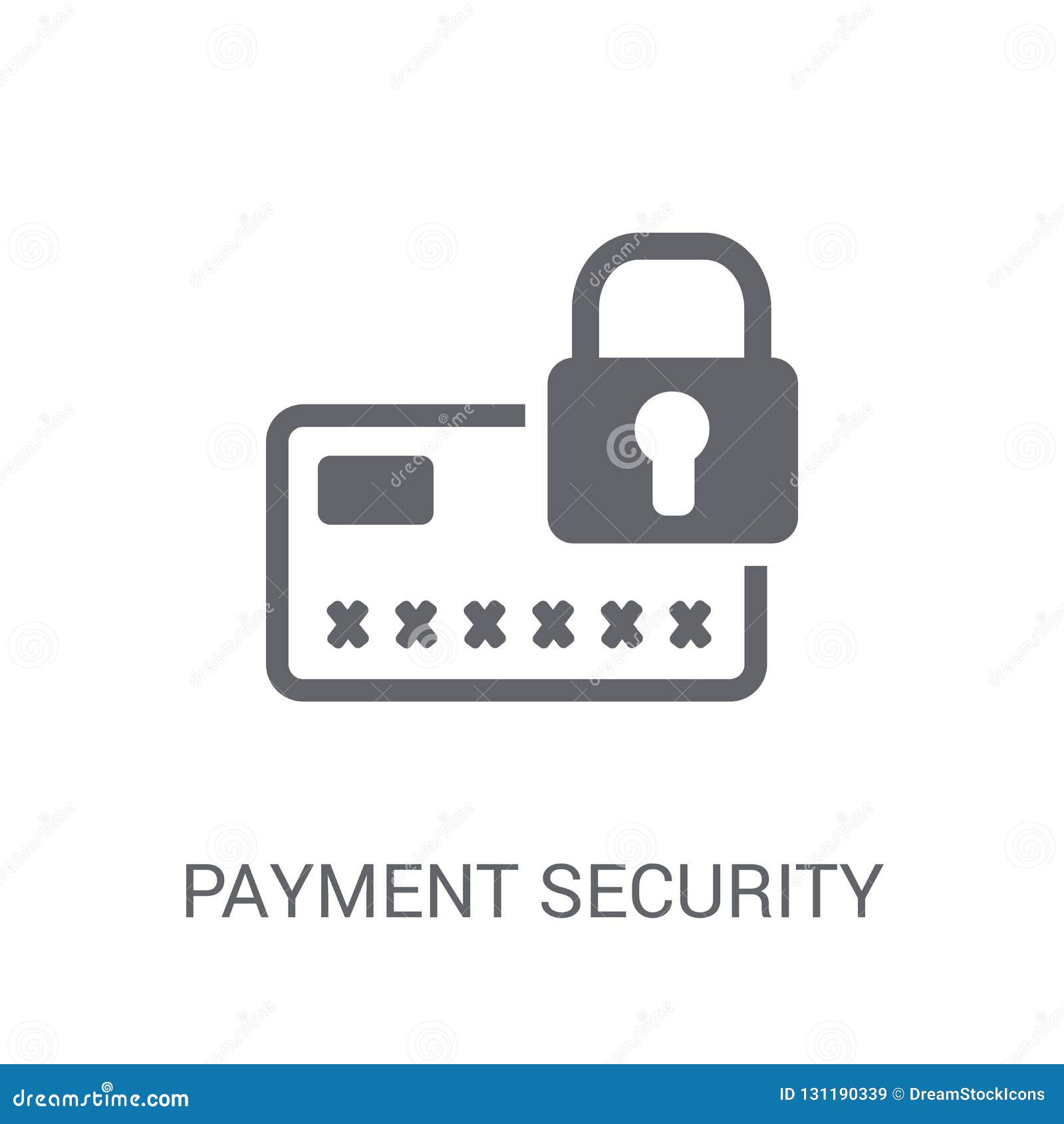 Payment Security Icon. Trendy Payment Security Logo Concept on W Stock ...