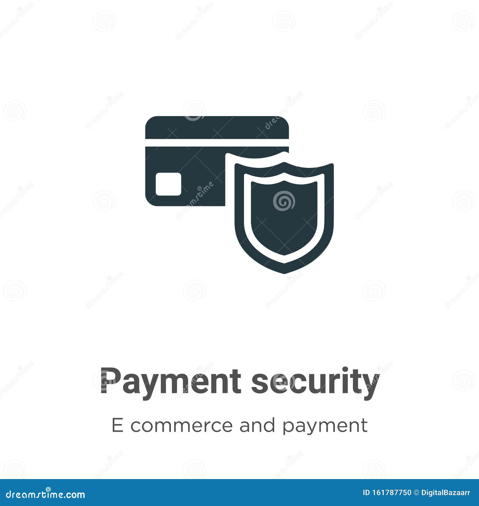 Payment Security Vector Icon on White Background. Flat Vector Payment ...