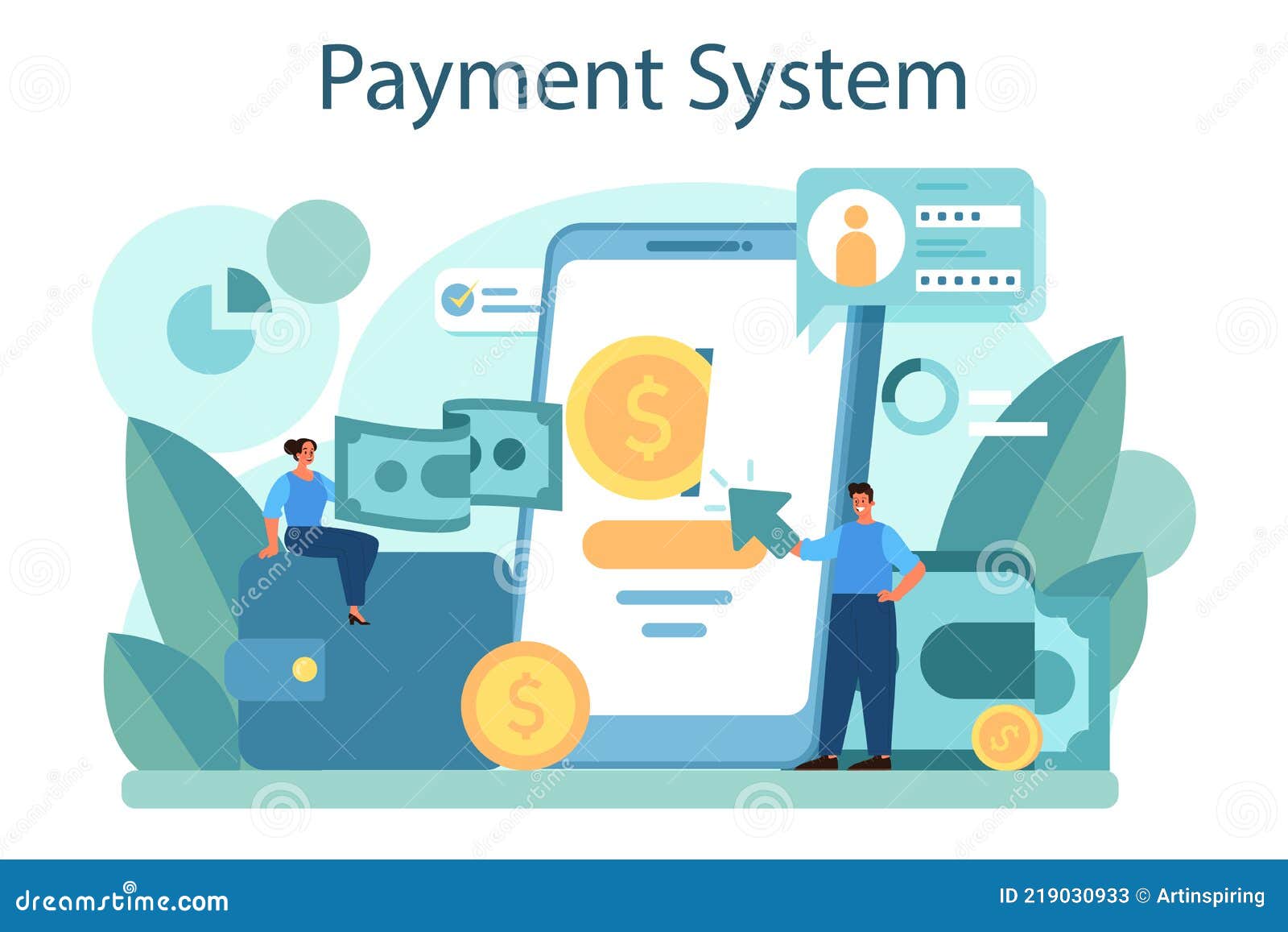 Payment System Concept. Website Payment System by Credit Card Stock ...