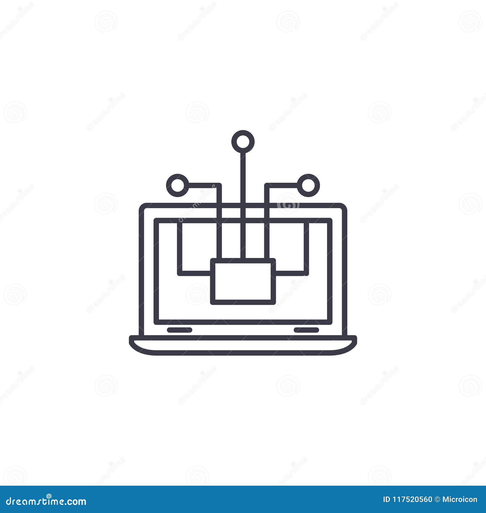 Payment System Linear Icon Concept. Payment System Line Vector Sign ...