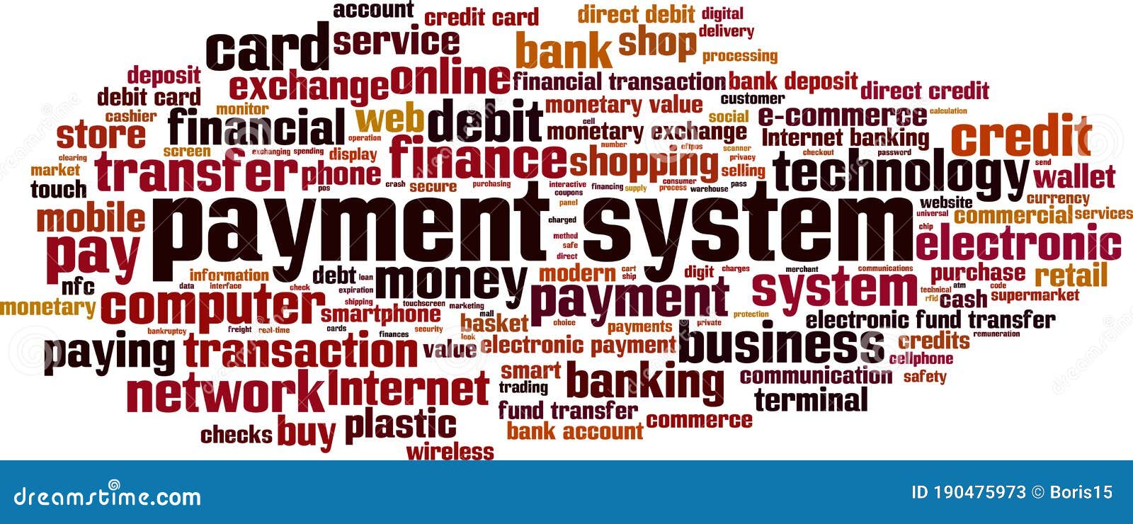 Payment system word cloud stock vector. Illustration of bank - 190475973