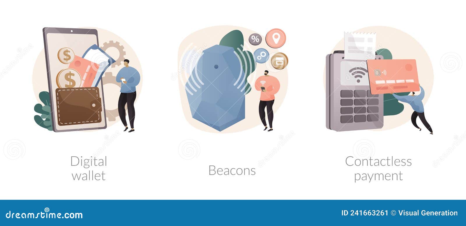 Payment Technology Abstract Concept Vector Illustrations. Stock Vector ...