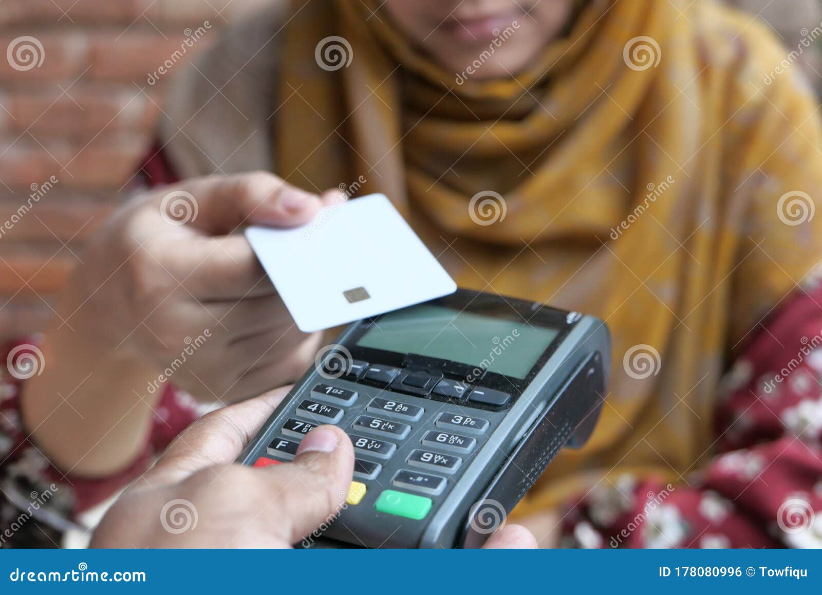 Payment Terminal Charging from a Card, Close Up Stock Photo - Image of ...