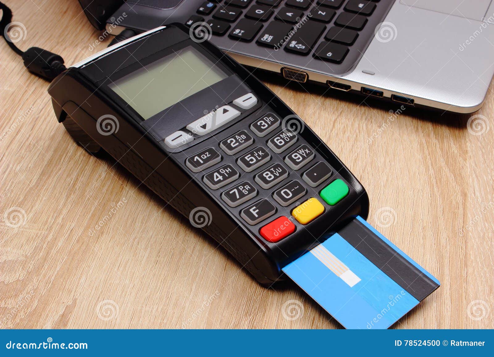 Payment Terminal with Credit Card and Laptop, Finance Concept Stock ... Payment Terminal with Credit Card and Laptop, Finance Concept Stock ...