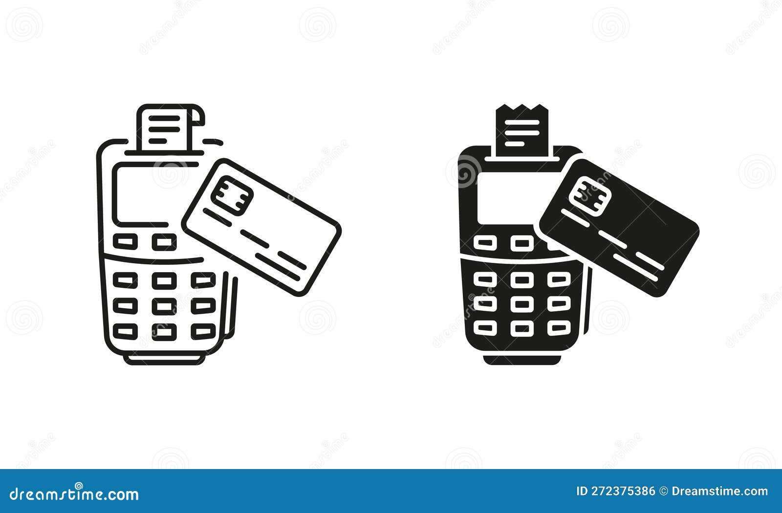Payment Terminal and Credit Card Line and Silhouette Icon Set. POS ... Payment Terminal and Credit Card Line and Silhouette Icon Set. POS ...