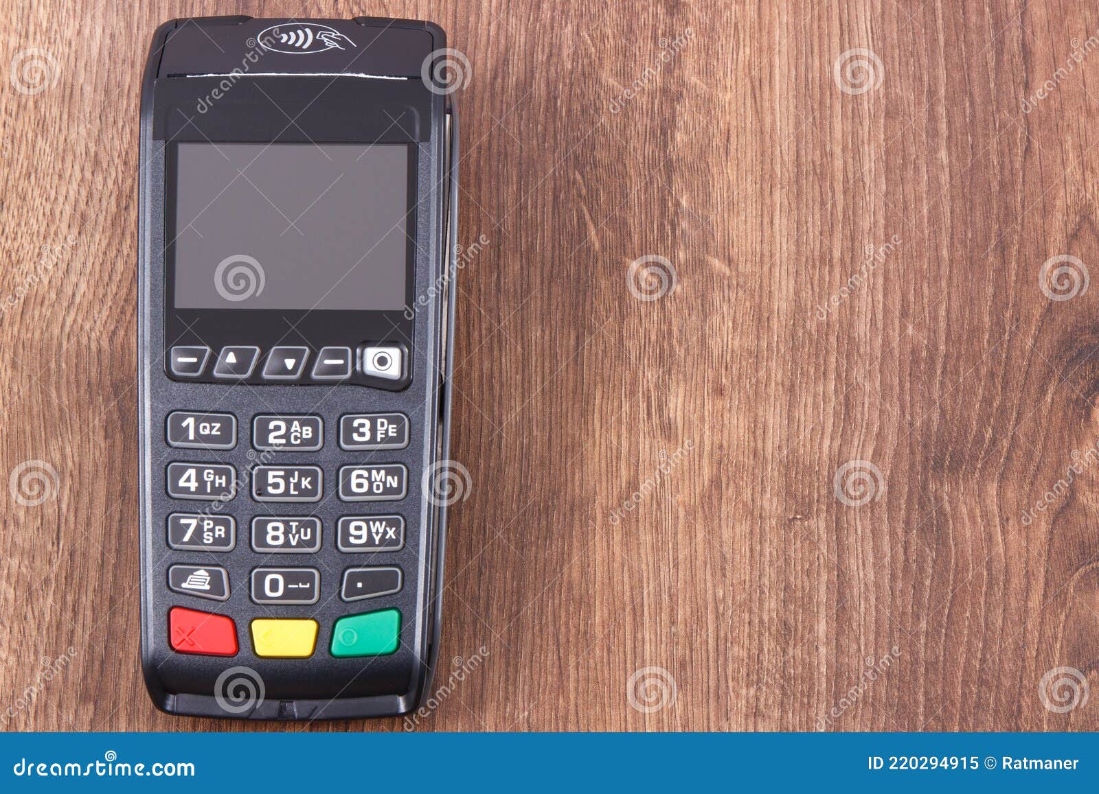 Payment Terminal, Credit Card Reader Using for Cashless Paying. Copy ...