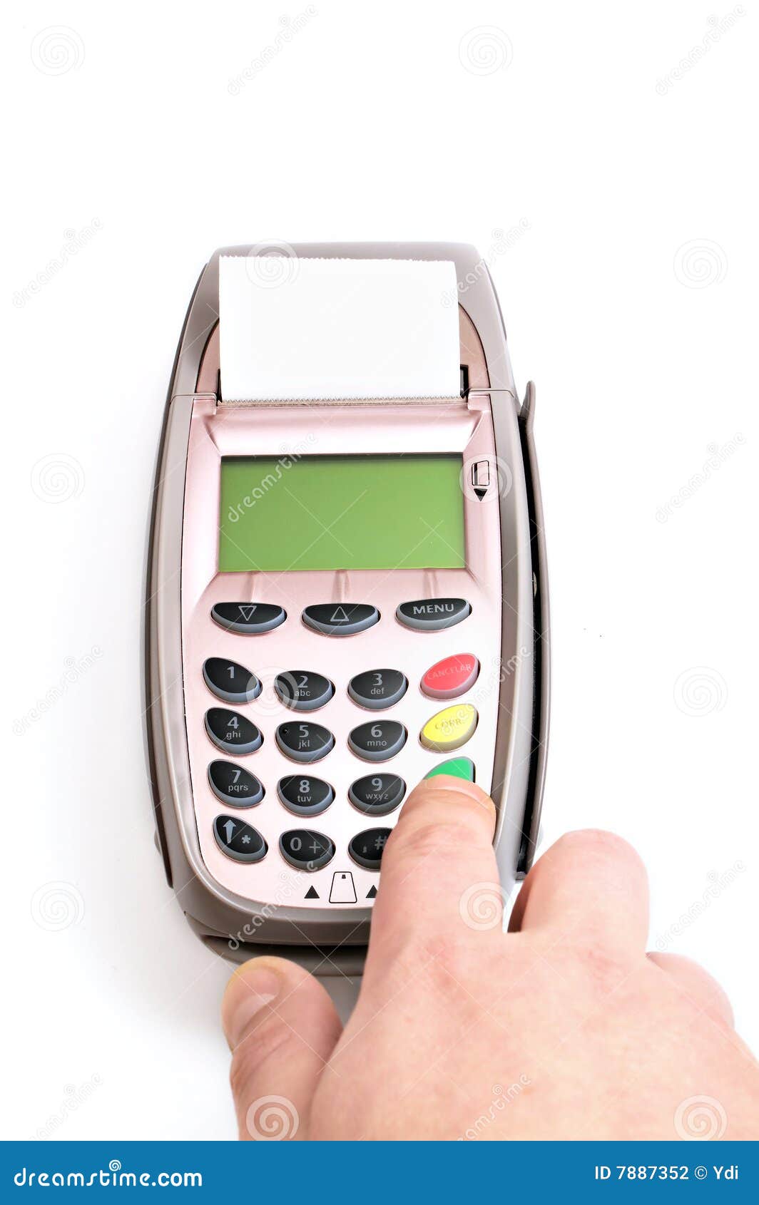 Payment Terminal and Human Hand Stock Photo - Image of activity, finger ...