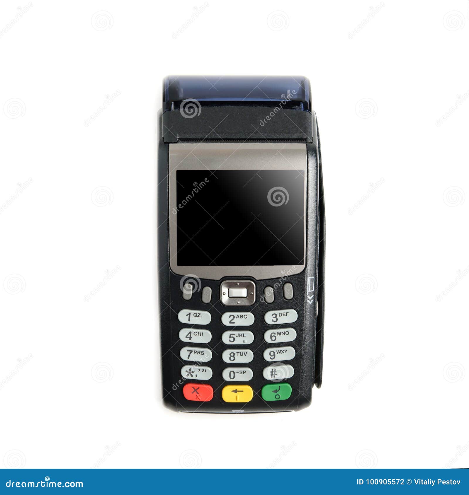 Payment Terminal Isolated on White Backround Stock Photo - Image of ...