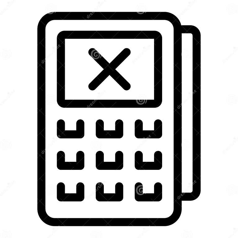 Payment Terminal Showing Error Message Digital Payment Icon Stock ...