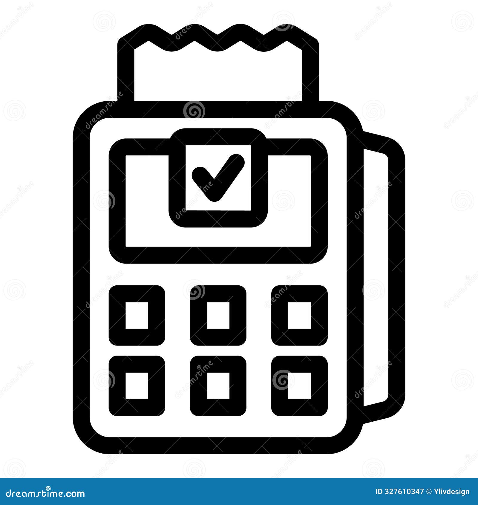 Payment Terminal Showing Successful Transaction Icon on Screen Stock ...