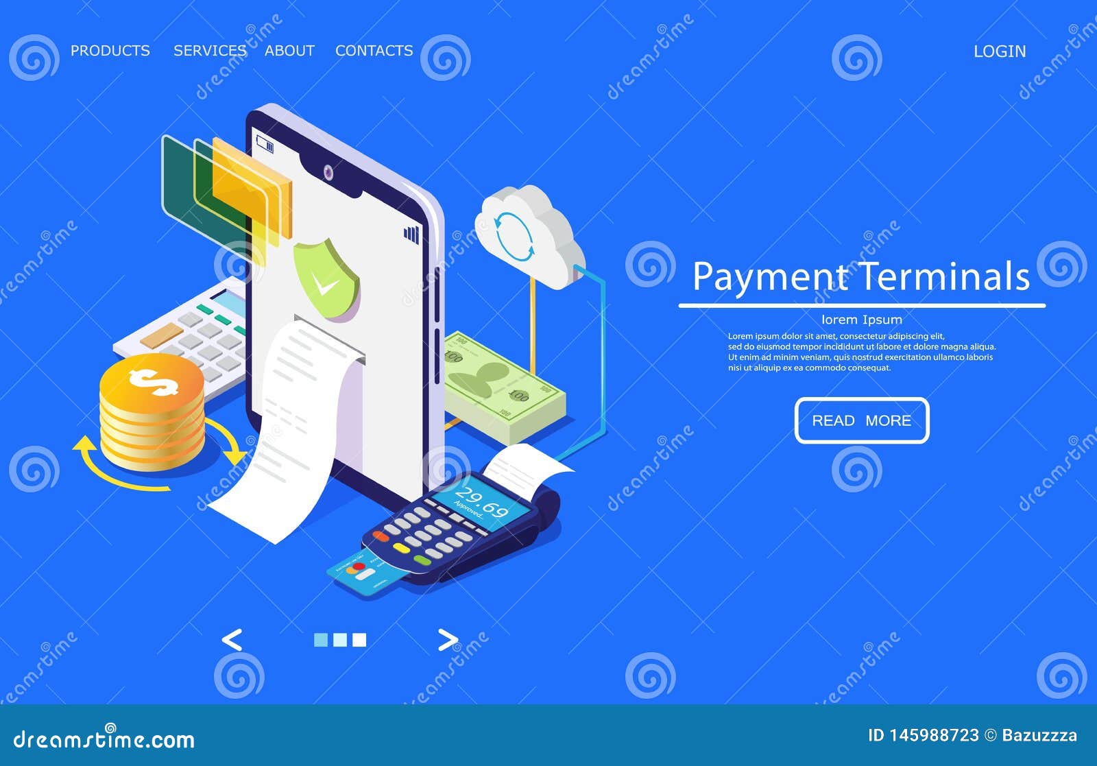 Payment Terminals With Tick Check Marks On Screen Vector Illustration ...