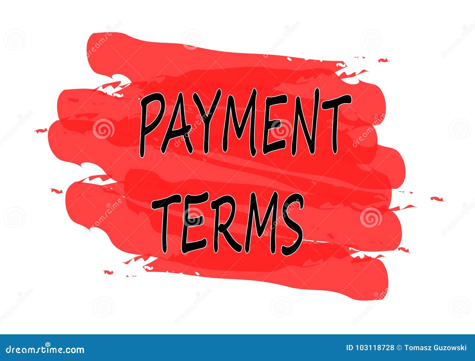 Payment terms banner stock illustration. Illustration of button - 103118728