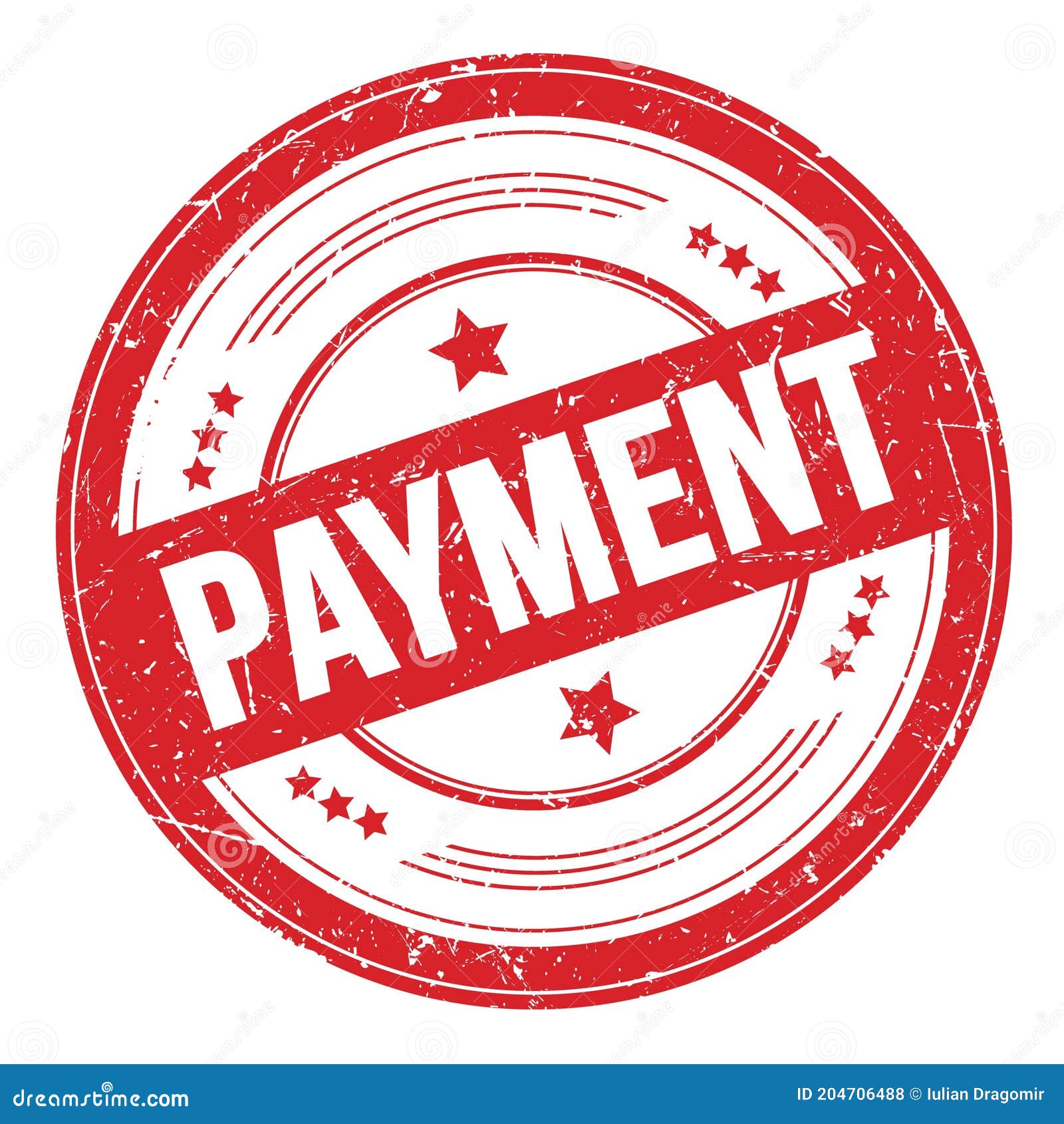 PAYMENT Text on Red Round Grungy Stamp Stock Illustration ...