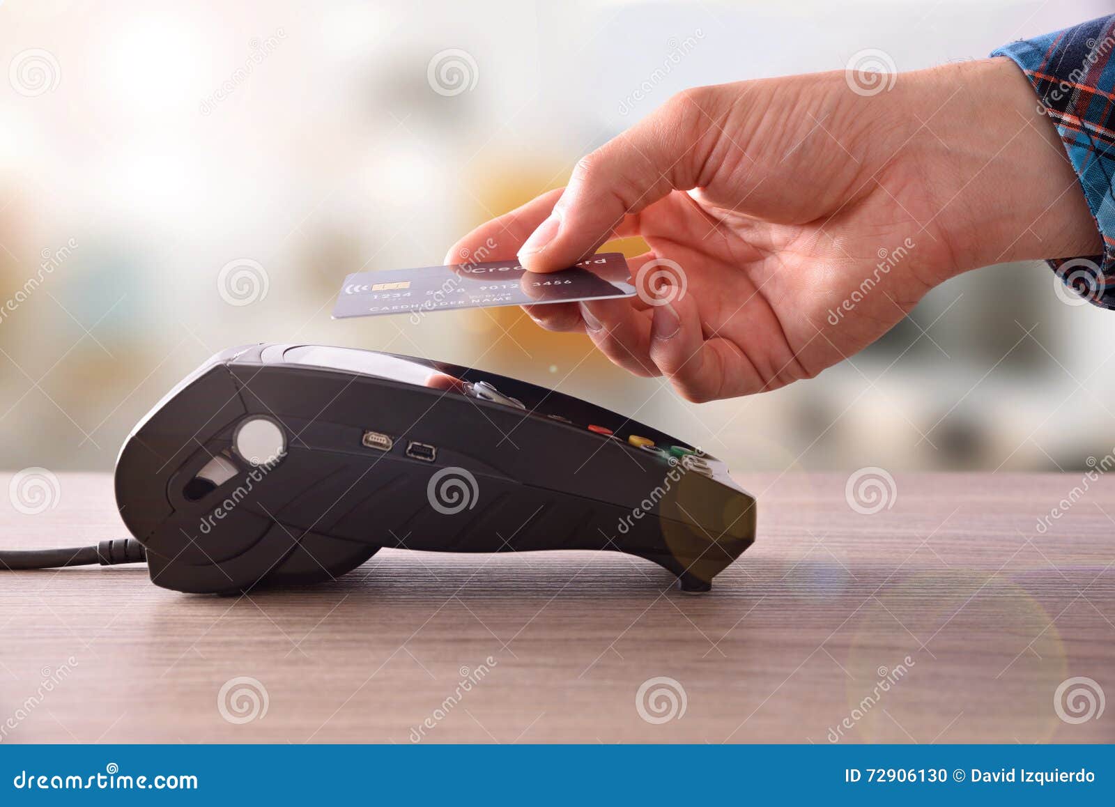 Payment on a Trade through Contactless Card and NFC Technology Stock ...