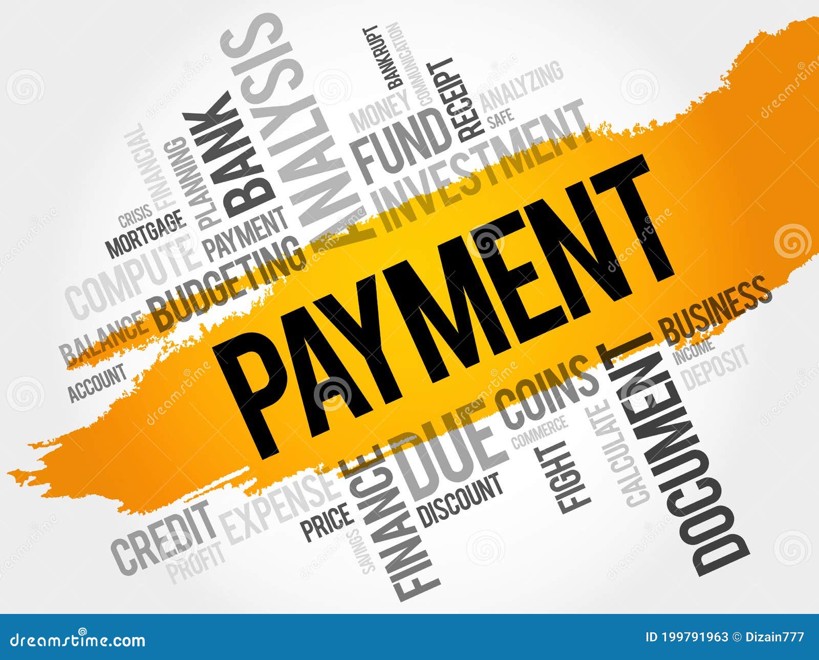 PAYMENT word cloud stock illustration. Illustration of financial ...