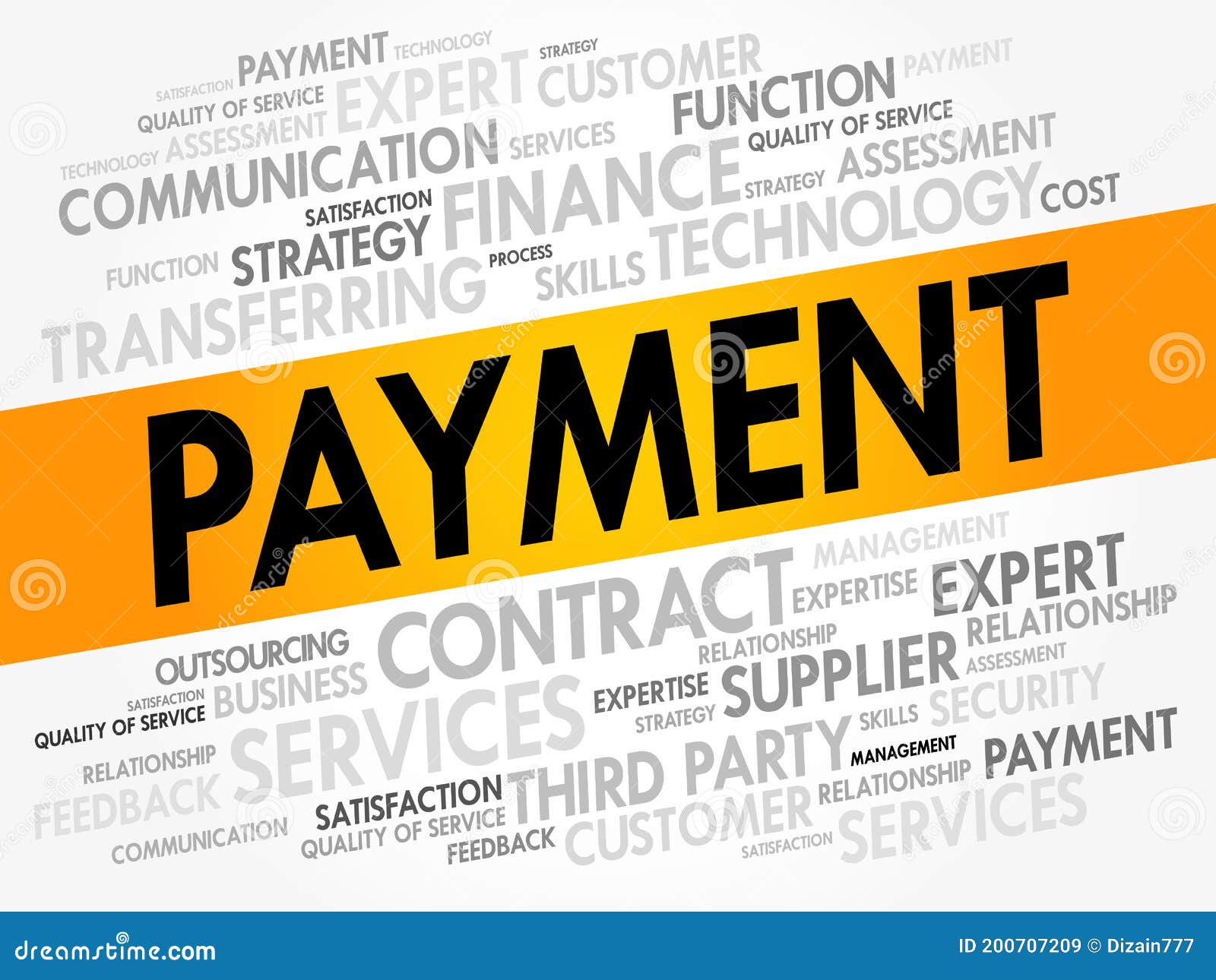 PAYMENT word cloud collage stock illustration. Illustration of borrower ...