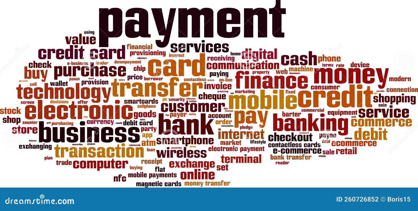 Payment word cloud stock vector. Illustration of finance - 260726852