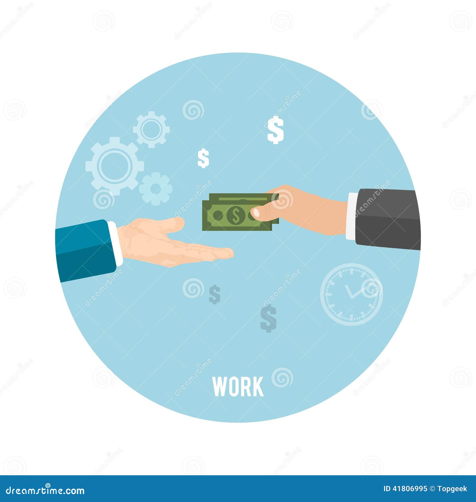 Payment of work stock vector. Illustration of banker - 41806995