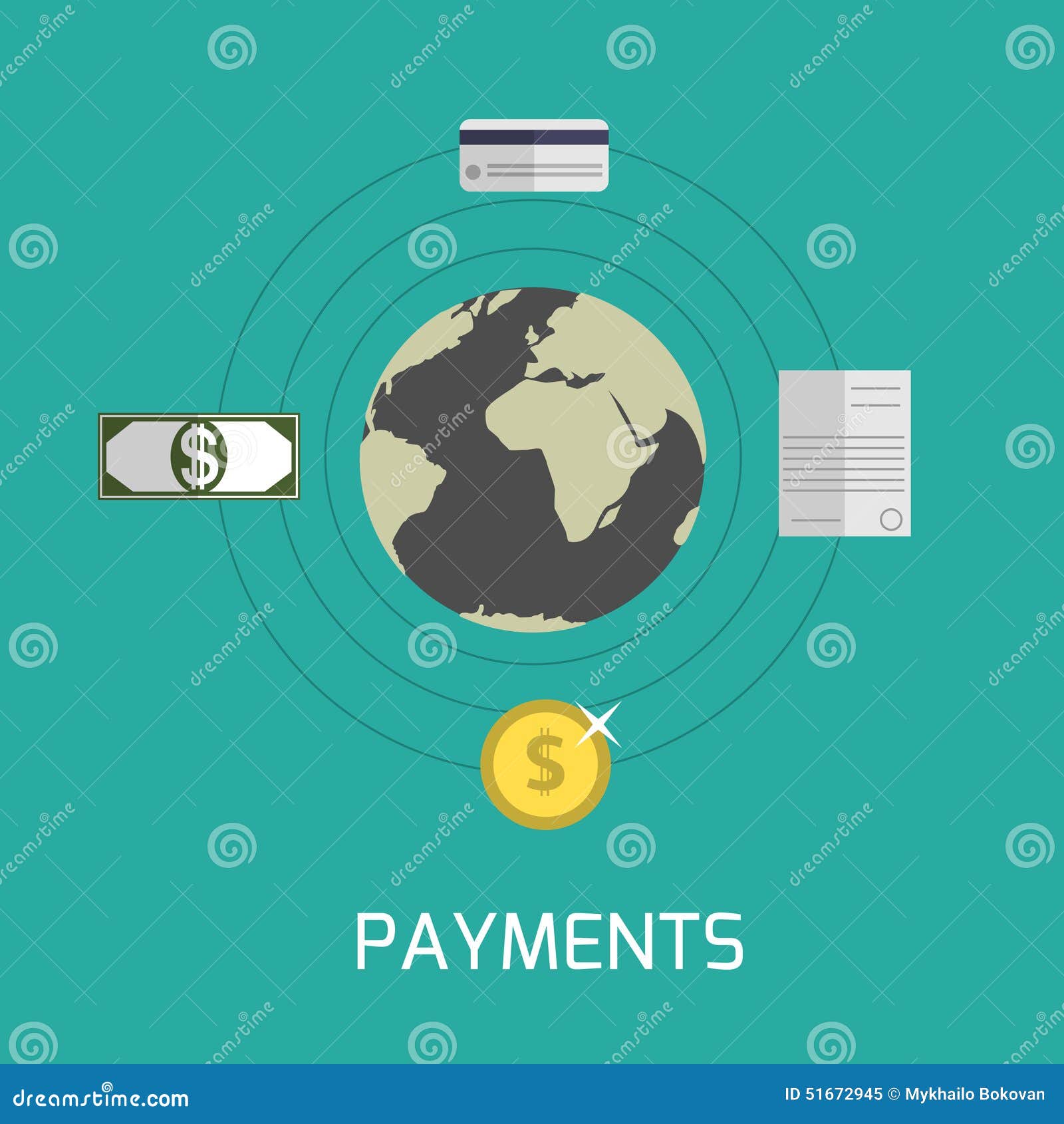 Payments stock vector. Illustration of agreement, banking - 51672945