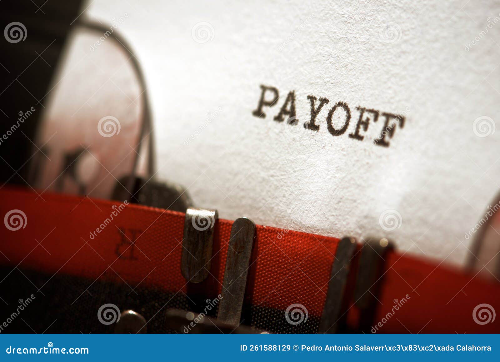Payoff concept view stock image. Image of retro, sentence - 261588129