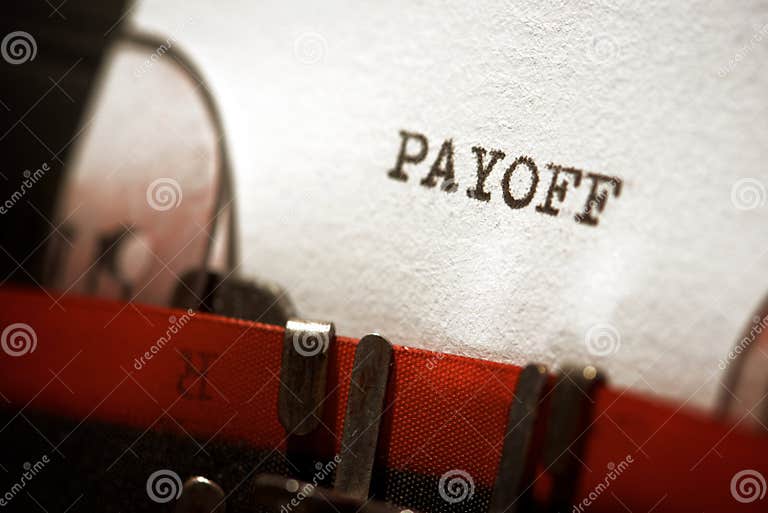 Payoff concept view stock image. Image of retro, sentence - 261588129