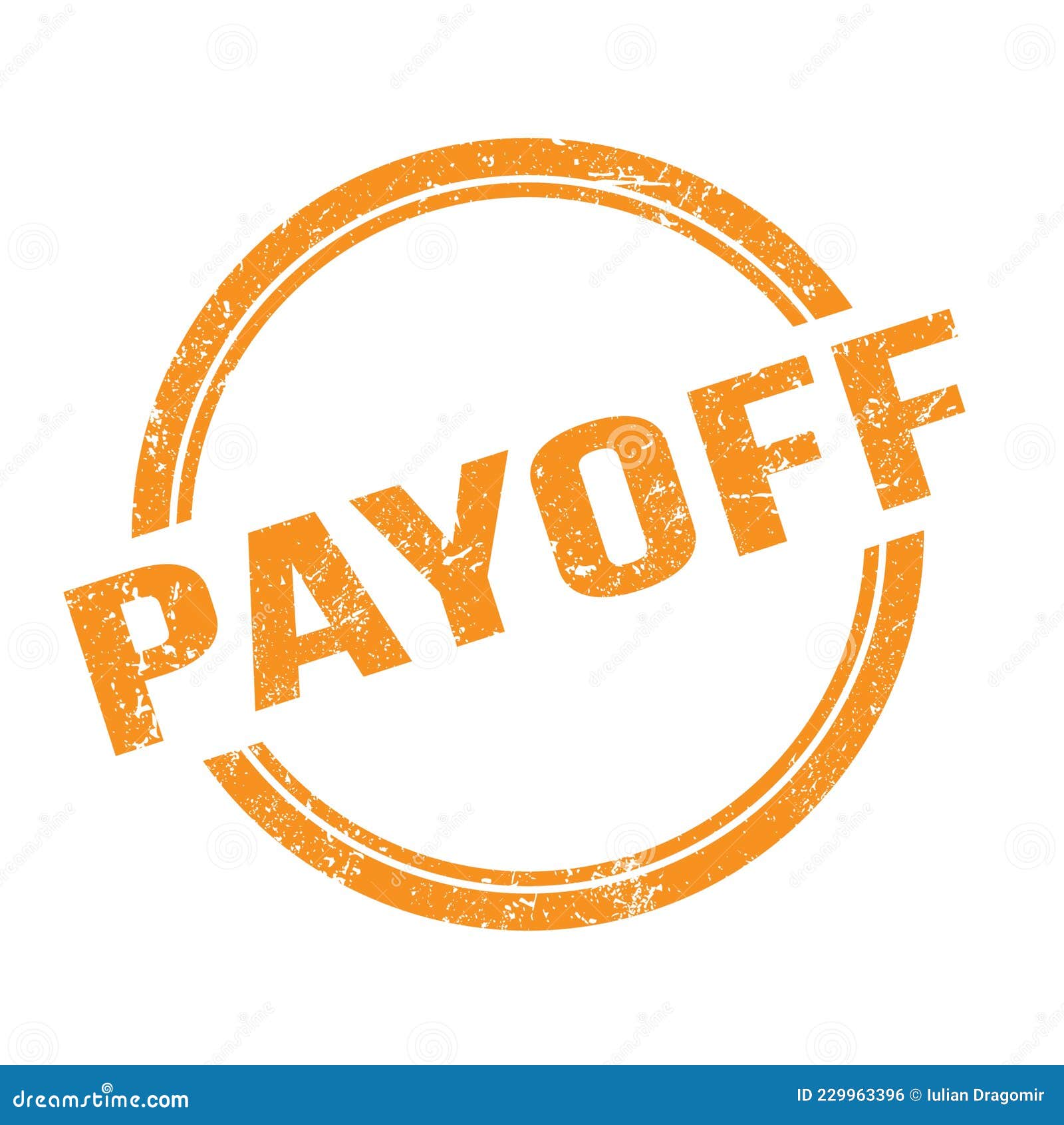 PAYOFF Text On Green Grungy Vintage Stamp Stock Image | CartoonDealer ...