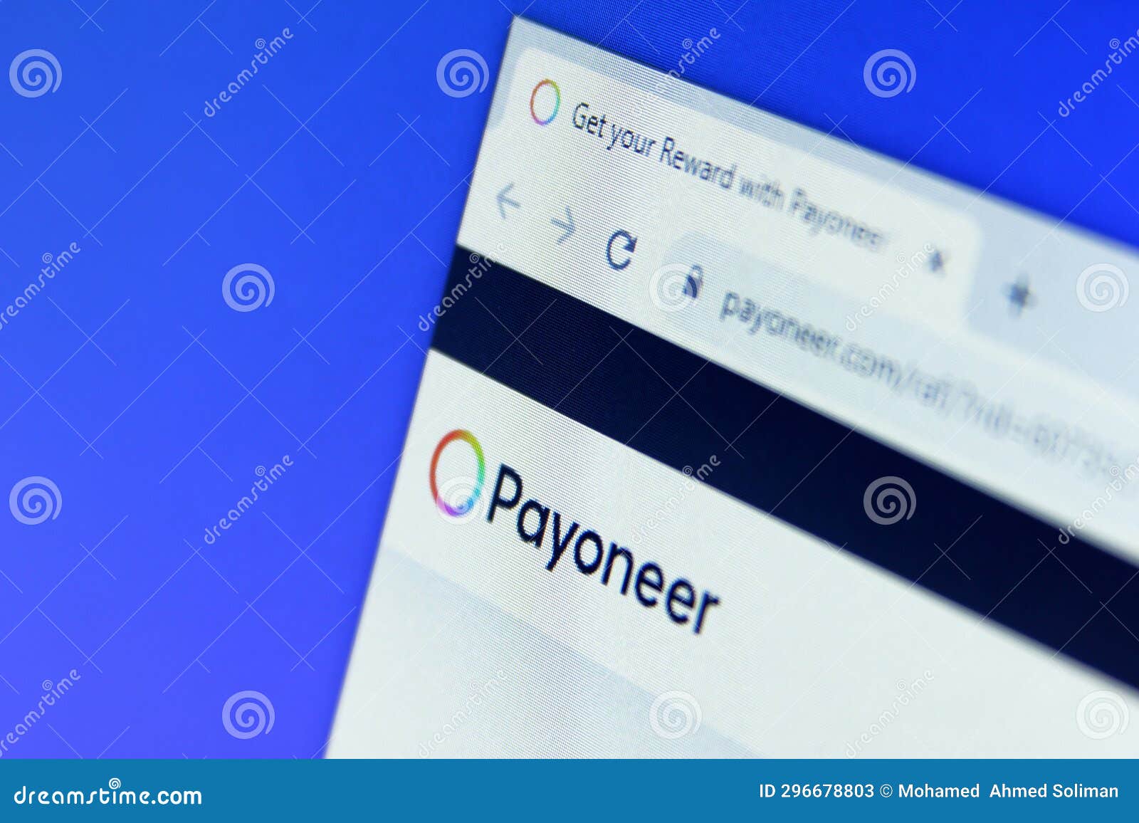 Payoneer website logo editorial stock photo. Image of financial - 296678803