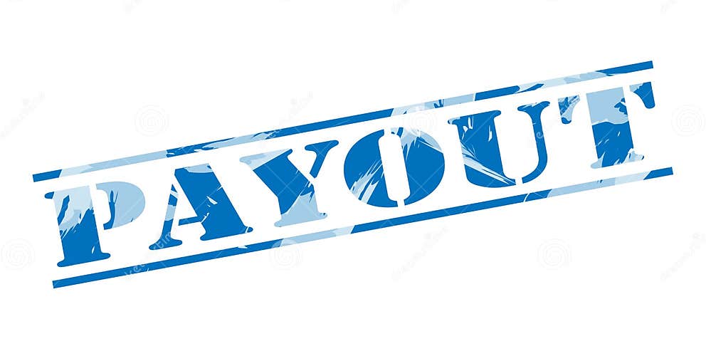 Payout blue stamp stock illustration. Illustration of background - 97533097