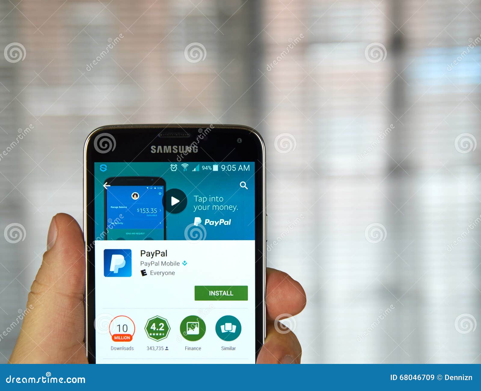 PayPal on a cell phone. editorial stock image. Image of commerce - 68046709