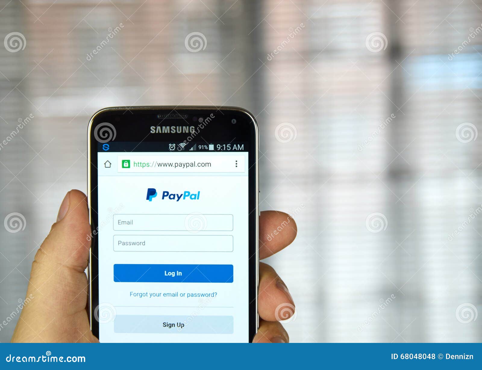 PayPal on a cell phone. editorial stock photo. Image of banking - 68048048