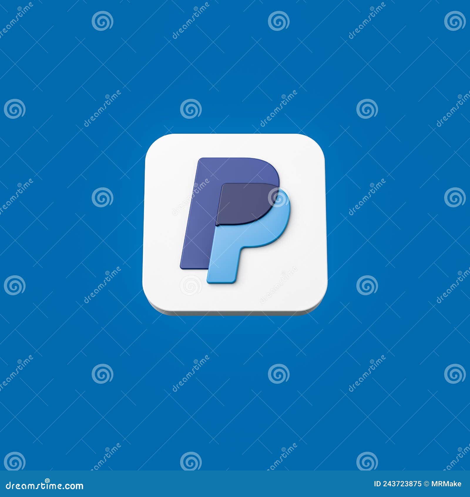Paypal Logo Icon Spotlighted On Black Background Editorial Photo ...