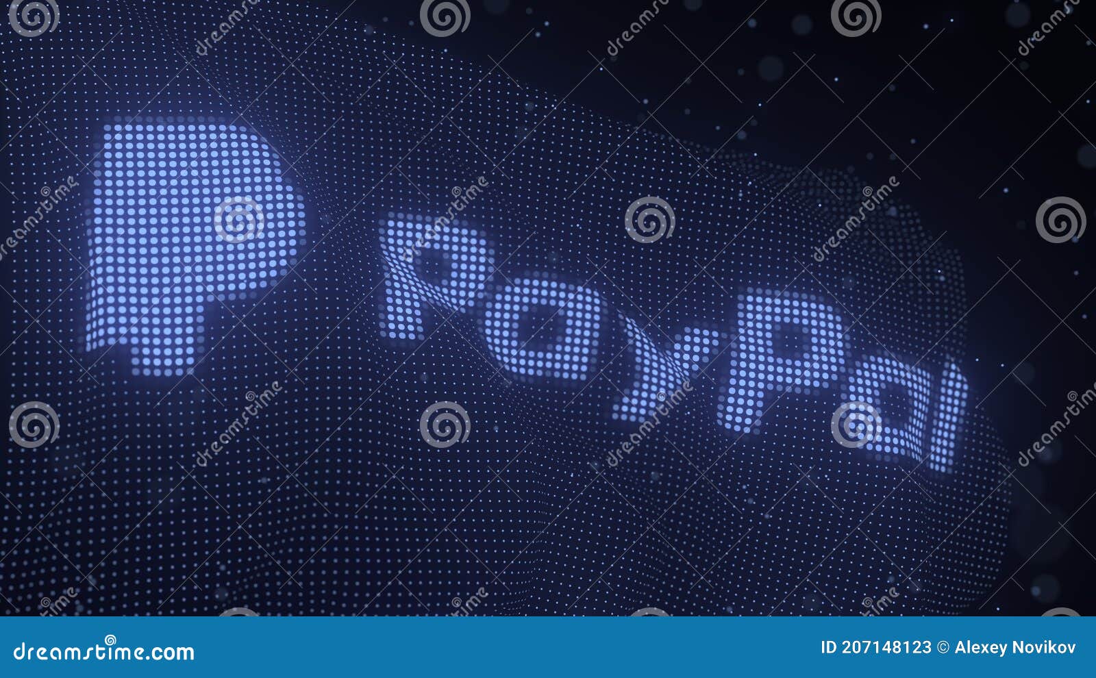 PAYPAL Logo on a Waving Digital Flag, Editorial 3d Rendering Editorial ...