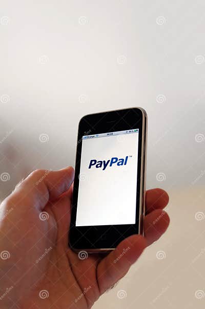 PayPal Mobile payments editorial photography. Image of black - 20783342