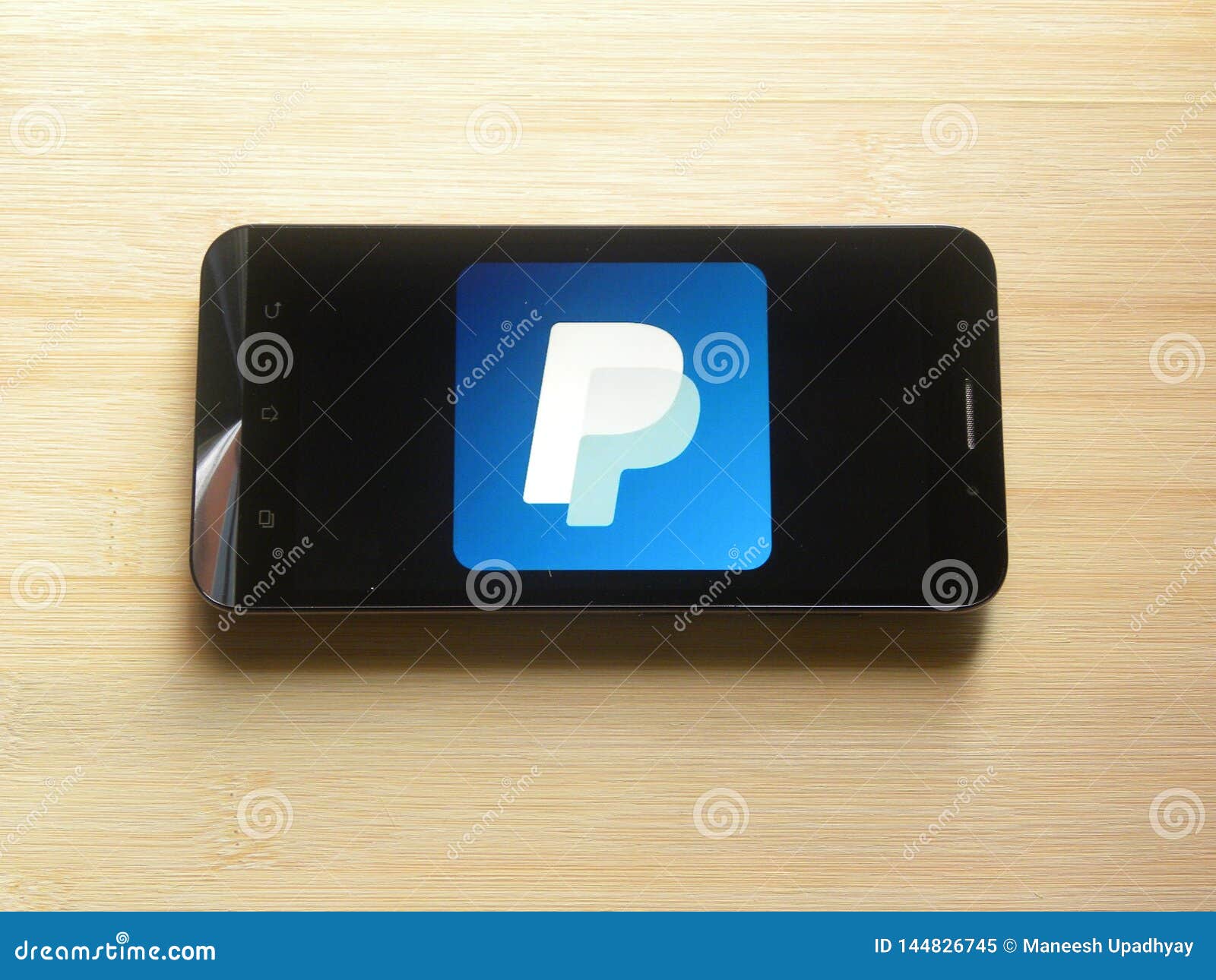 PayPal on mobile phone editorial image. Image of application - 144826745