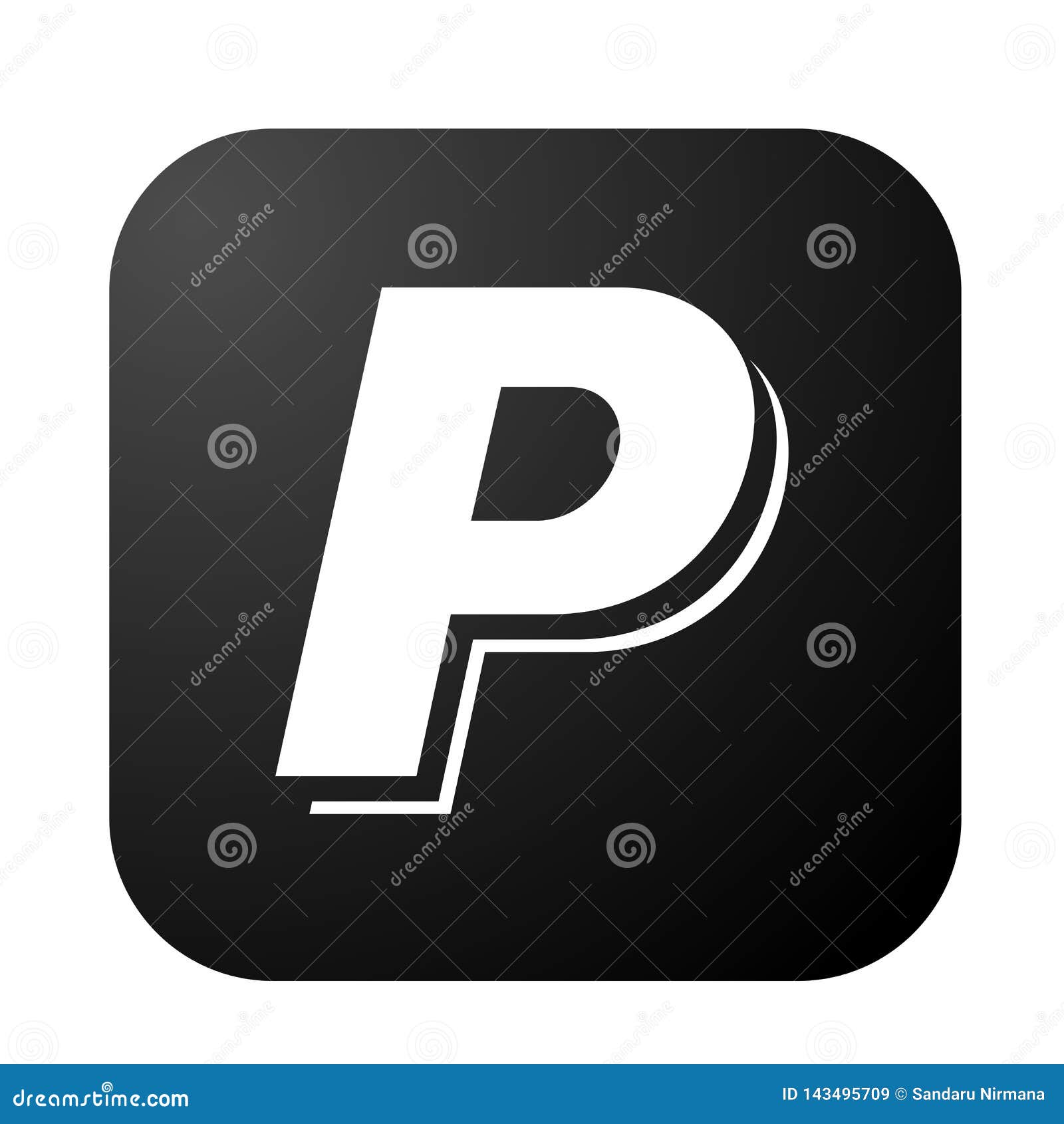 PayPal Online Bank Logo Button Icon In Pink Vector With Modern Gradient ...