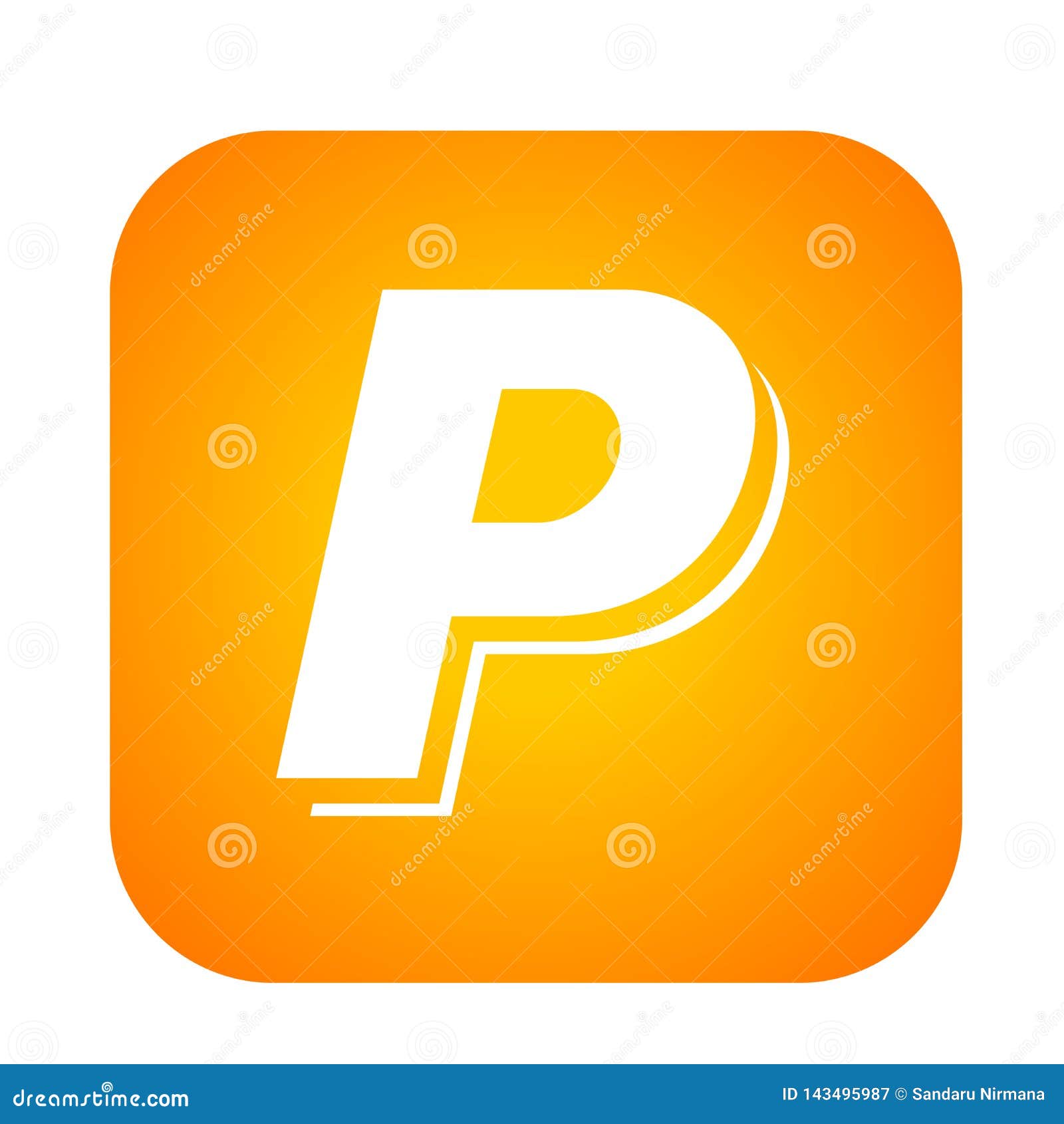 PayPal Online Bank Logo Button Icon in Gold Vector with Modern Gradient ...