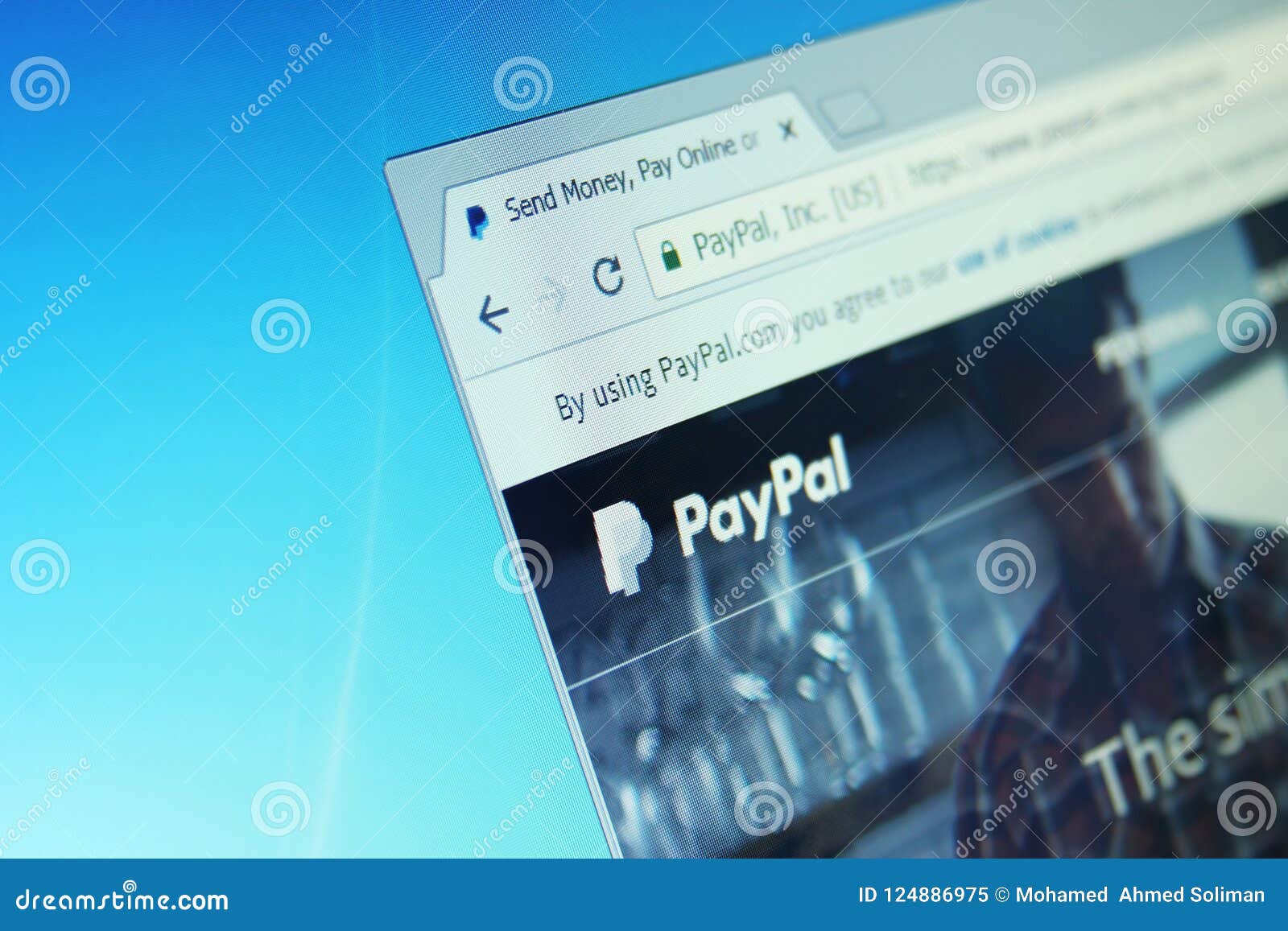 Paypal website editorial image. Image of commercial - 124886975