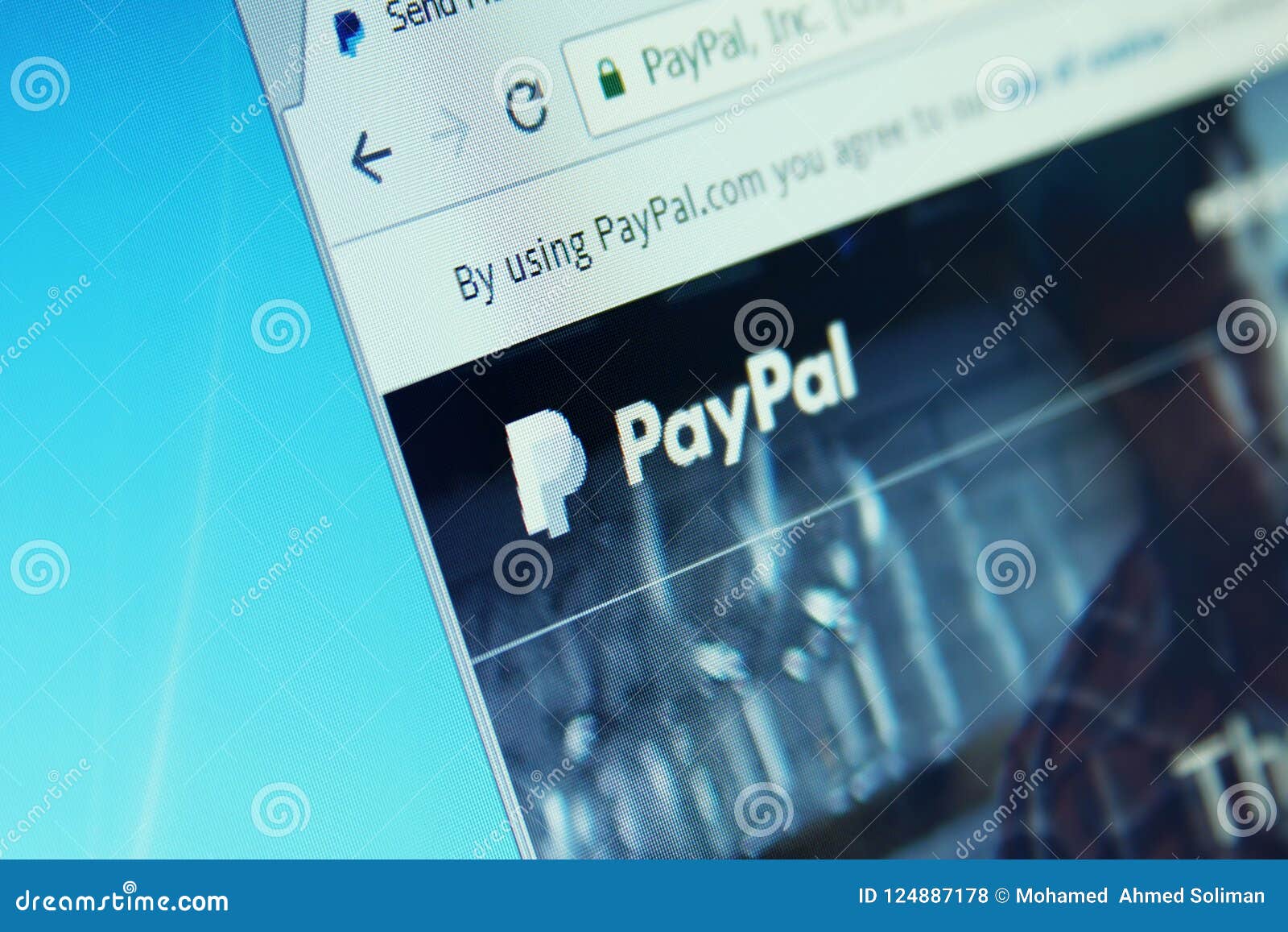 Paypal website editorial stock photo. Image of payoneer - 124887178