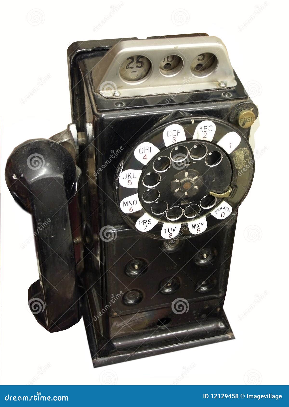 Payphone do vintage foto de stock. Imagem de tecnologia - 12129458
