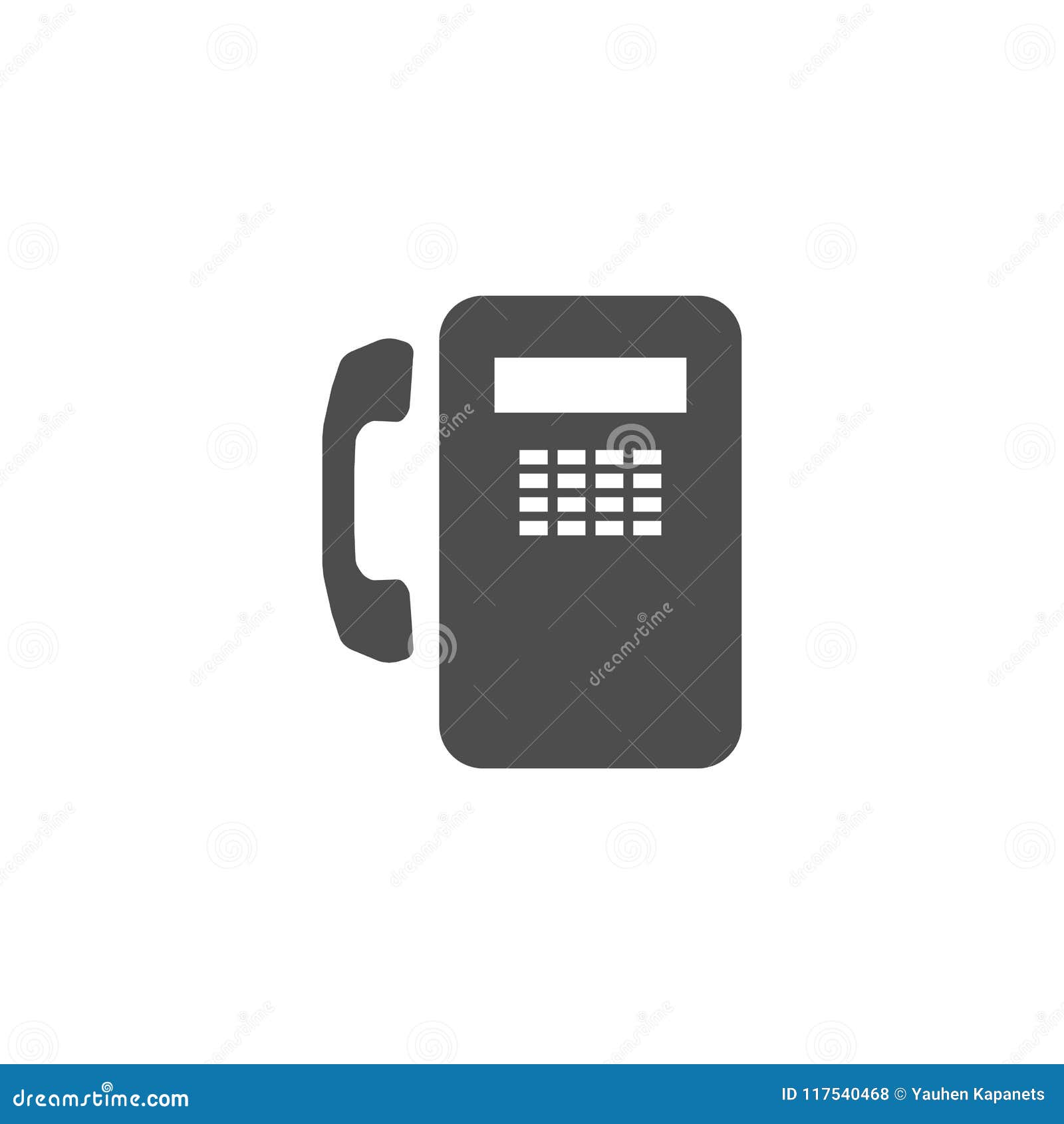 Payphone Icon On White Background Vector Illustration | CartoonDealer ...