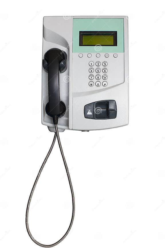 Payphone Isolated on White Background Stock Image - Image of public ...